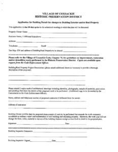 Historic Preservation District Building Permit Application - The ...