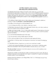 Water Conservation Notice for 2025 Until Further Notice - The Village ...